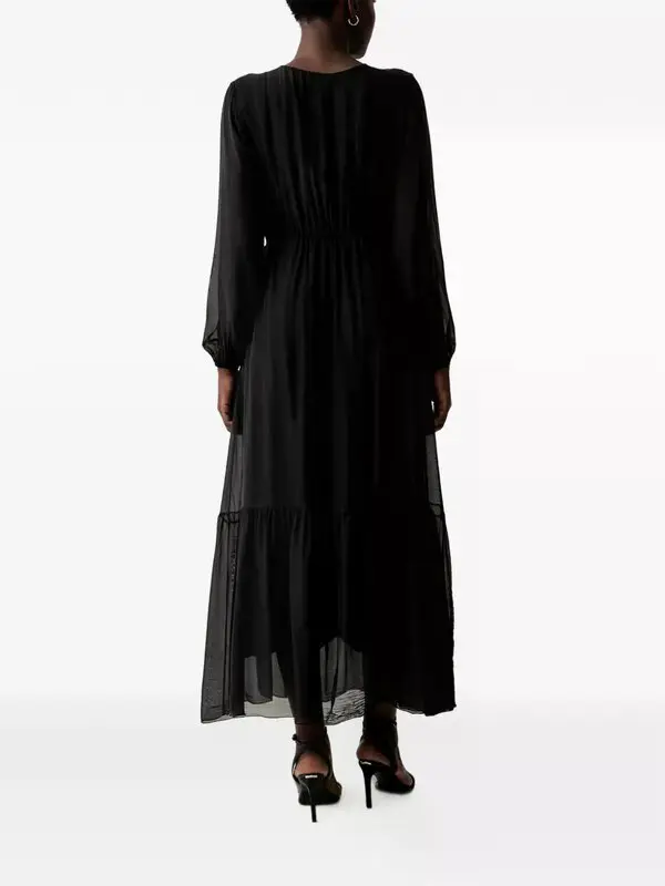 VICOLO Vicolò Wrap-style Tiered Dress