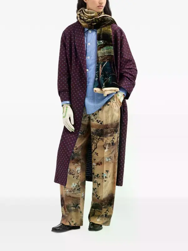 PIERRE-LOUIS MASCIA Geometric-pattern Dressing Gown