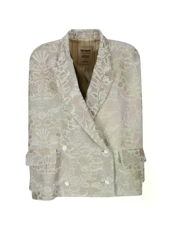 UMA WANG Crossword Floral-jacquard Blazer