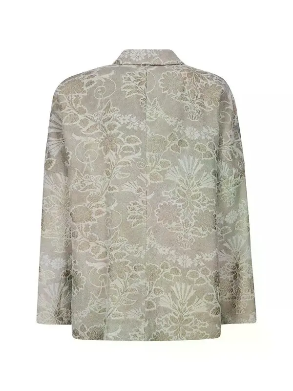 UMA WANG Crossword Floral-jacquard Blazer