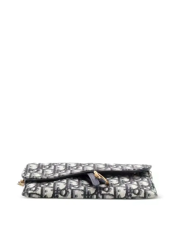 Dior Oblique Canvas Saddle Chain Wallet