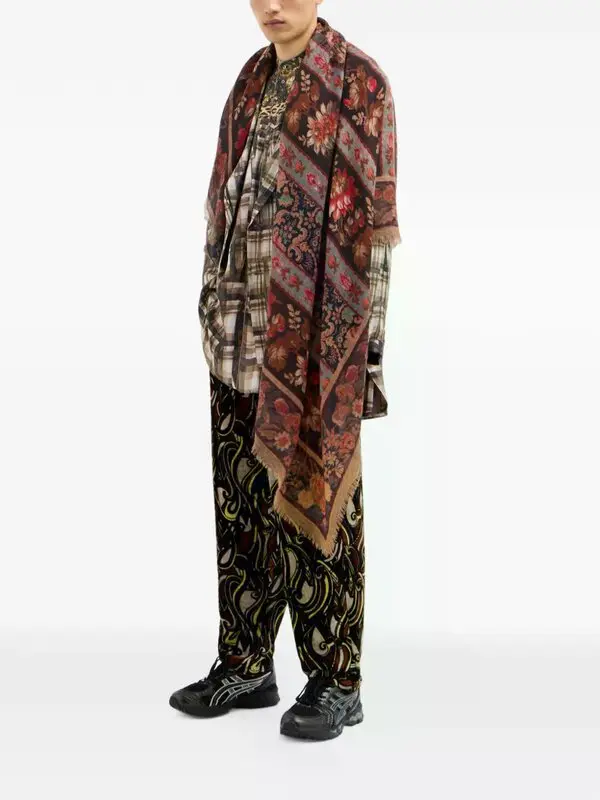 PIERRE-LOUIS MASCIA Aloe Leopard-print Plaid-pattern Shirt