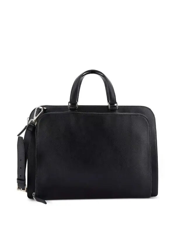 Prada Saffiano Leather Travel Briefcase