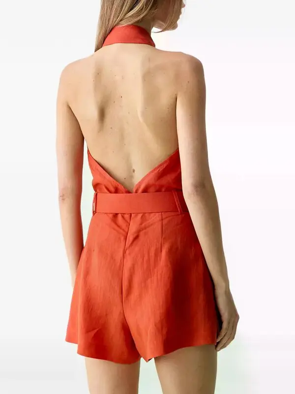 VICOLO Belted Halterneck Playsuit