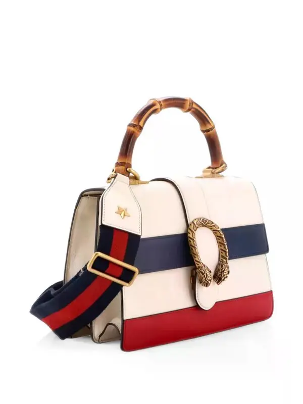 Gucci Dionysus Bamboo Top Handle Bag Colorblock Leather Medium Satchel