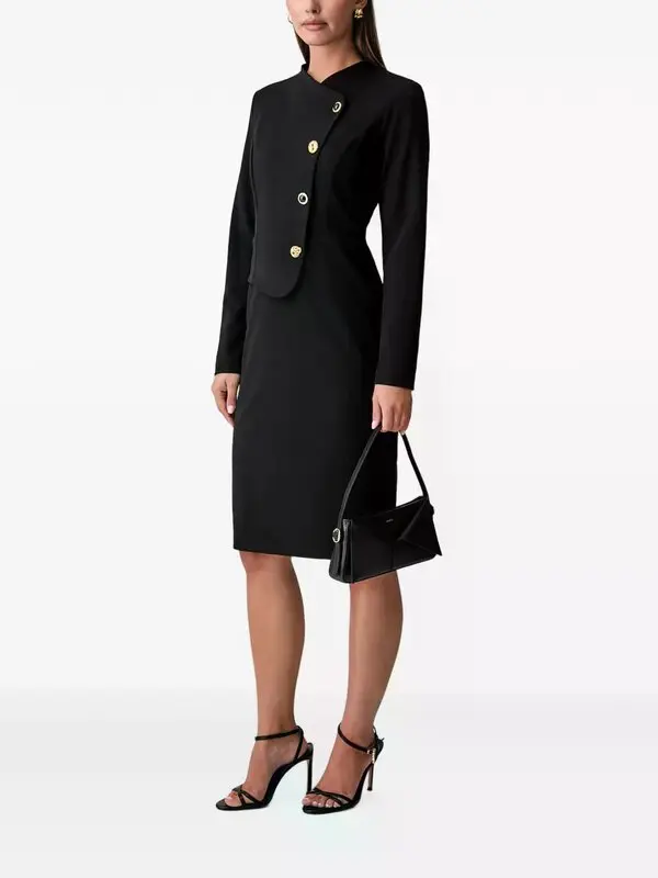 Joseph Ribkoff Asymmetric Button-up Midi Dress