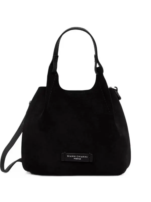 GIANNI CHIARINI Mini Dua Suede Logo-patch Tote Bag