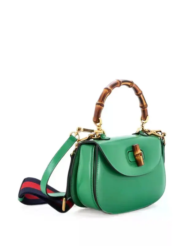 Gucci Bamboo 1947 Top Handle Bag Leather Small Satchel