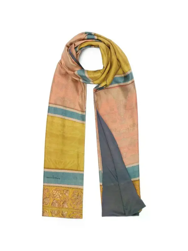 PIERRE-LOUIS MASCIA Aloewon Striped Patterned Scarf - Yellow