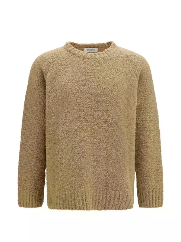 LANEUS Raglan-sleeve Bouclé Sweater