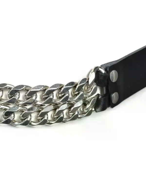 FILTH Chain-link Leather Belt