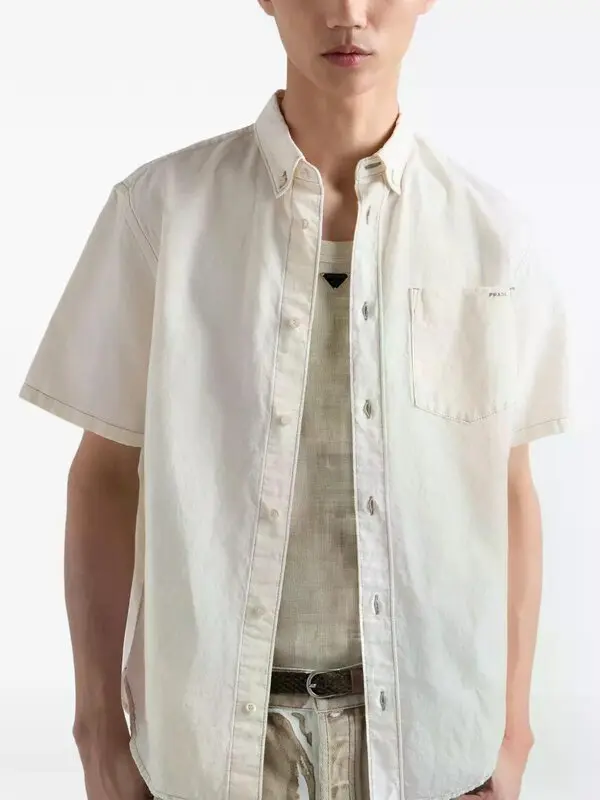 Prada Short-sleeved Chambray Shirt