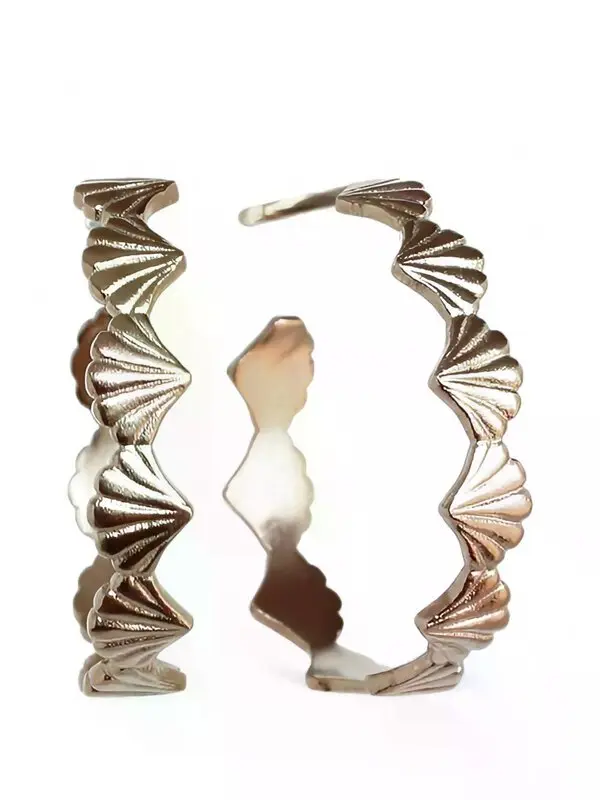 ROSIE KENT Scallop Hoop Earrings - Silver