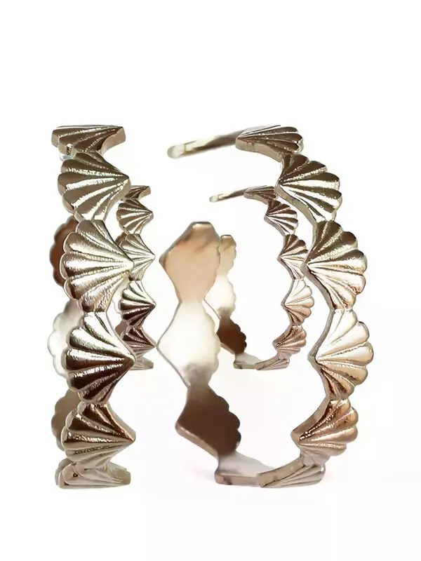 ROSIE KENT Scallop Hoop Earrings - Silver