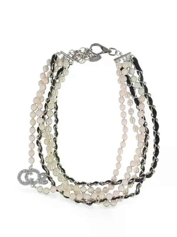 DOUBLET Co2 Stand Crystal-embellished Layered Necklace - Silver