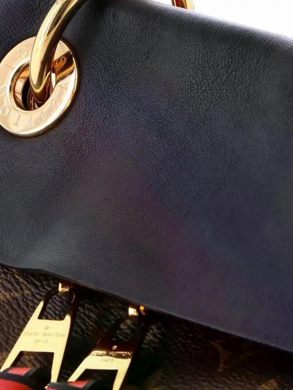 LOUIS VUITTON Tuileries Monogram Canvas With Leather Hobo Bag - Black