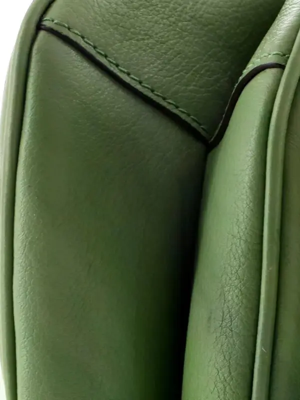 Gucci Web Blondie Flap Bag Leather Medium Shoulder Bag - Green