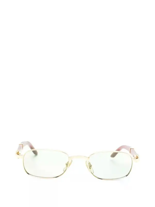 Cartier Camarat Rectangle-frame Sunglasses - Gold