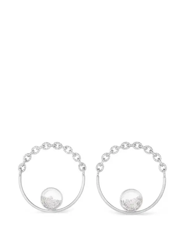 Moritz Glik Trupe Kaleidoscope Shaker Hoop Earrings - Silver