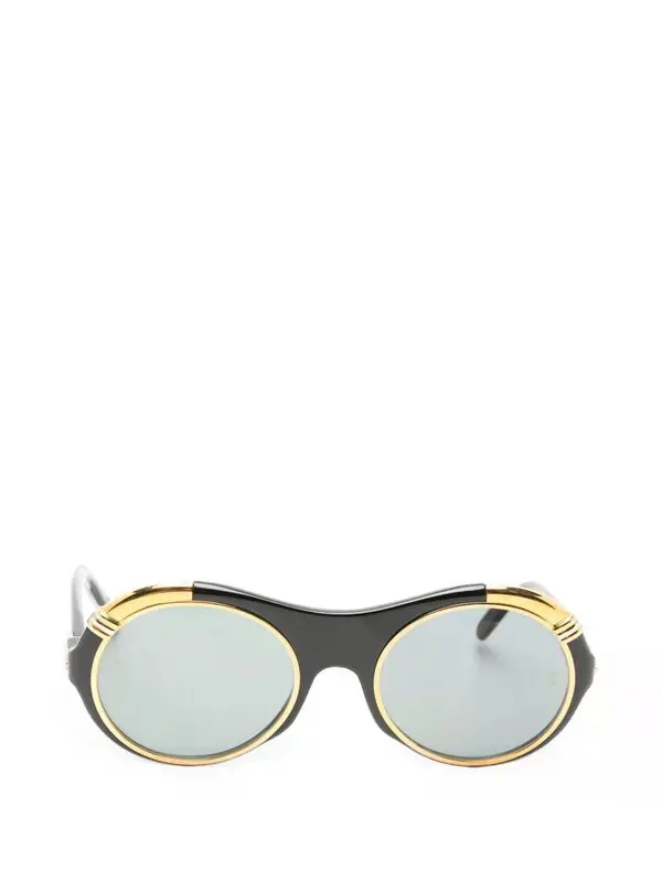 Cartier 1991 Diabolo Round-frame Sunglasses - Black