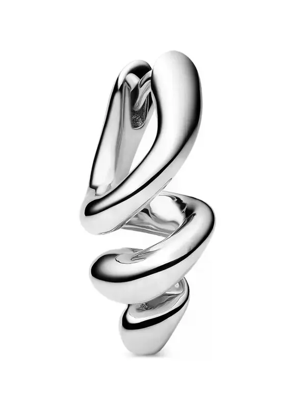 MARIA BLACK Coil Huggie Earrings - Silver