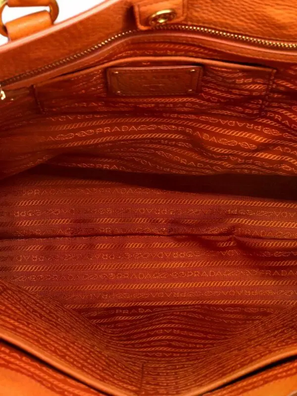 Prada Convertible Shopper Vitello Daino Large Tote Bag