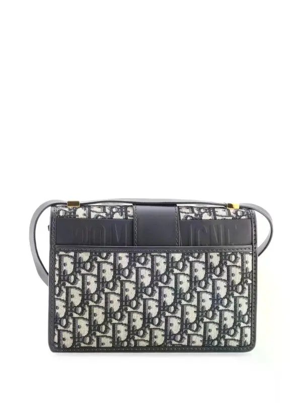 Dior 30 Montaigne Flap Bag Oblique Canvas Crossbody Bag - Blue