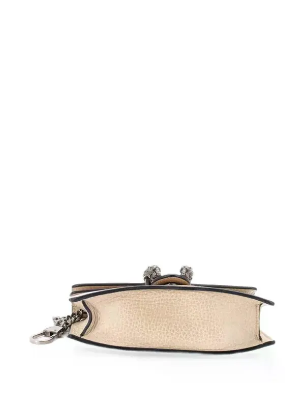 Gucci Dionysus Bag Leather Super Mini Clutch Bag - Neutrals