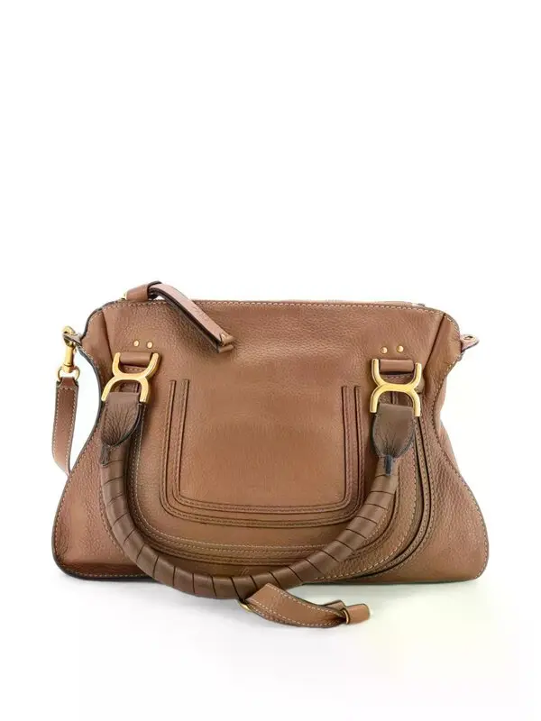 Chloé Marcie Leather Satchel - Brown