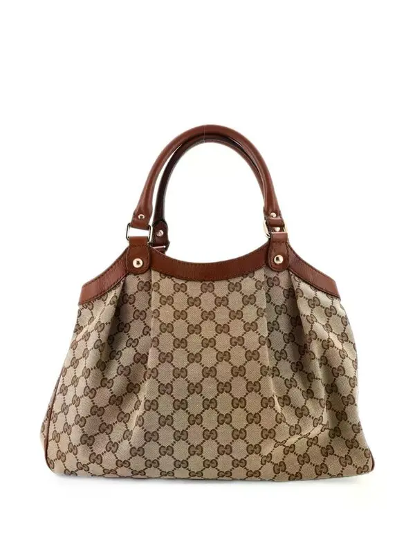 Gucci Sukey Gg Canvas With Leather Medium Tote Bag