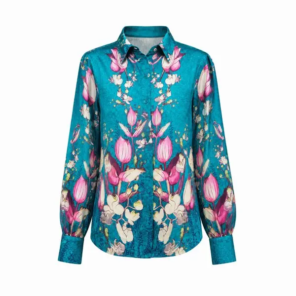 RAISHMA Lauren Printed Satin Shirt