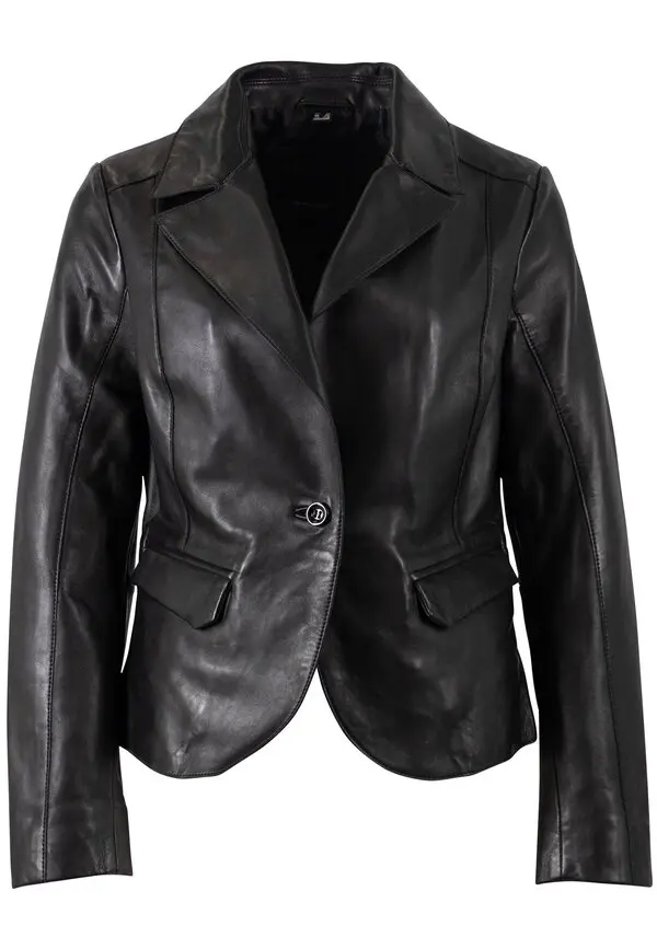 Mauritius Leather Blazer Jacket Megan