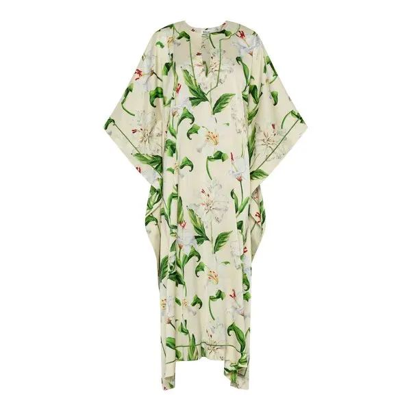 BELYED HANDCRAFT Camellia – Silk Crepe Kaftan Belyed