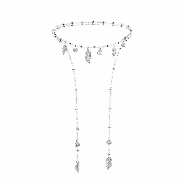 ORMIRO Aura Feather Lariat Necklace