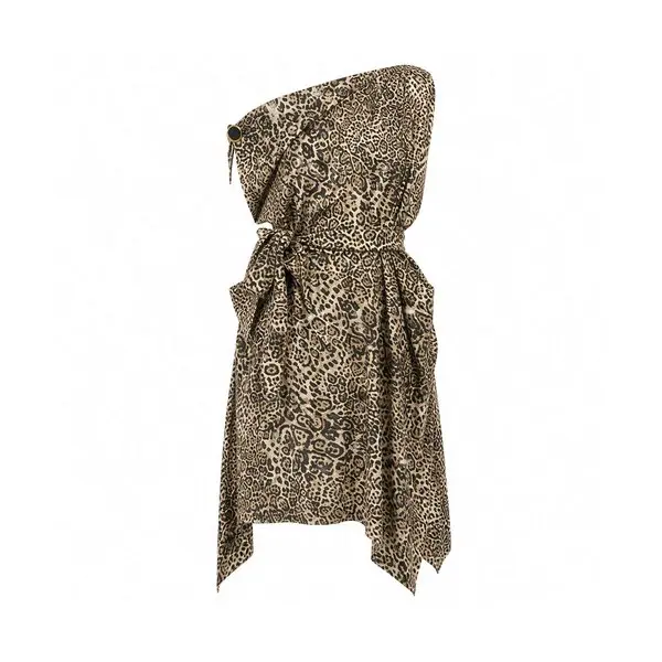 STUART TREVOR Leopard Print Pirate Dress