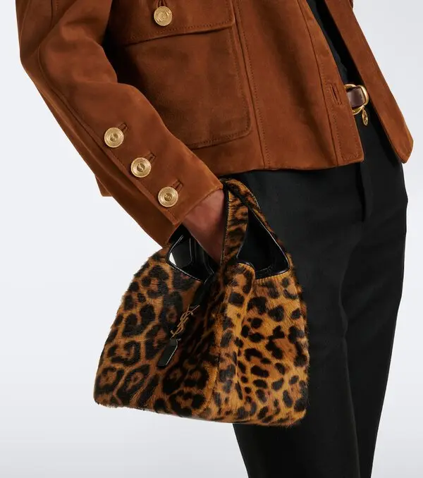 Saint Laurent Le 5 A 7 Bea Baby Calf Hair Top-handle Bag