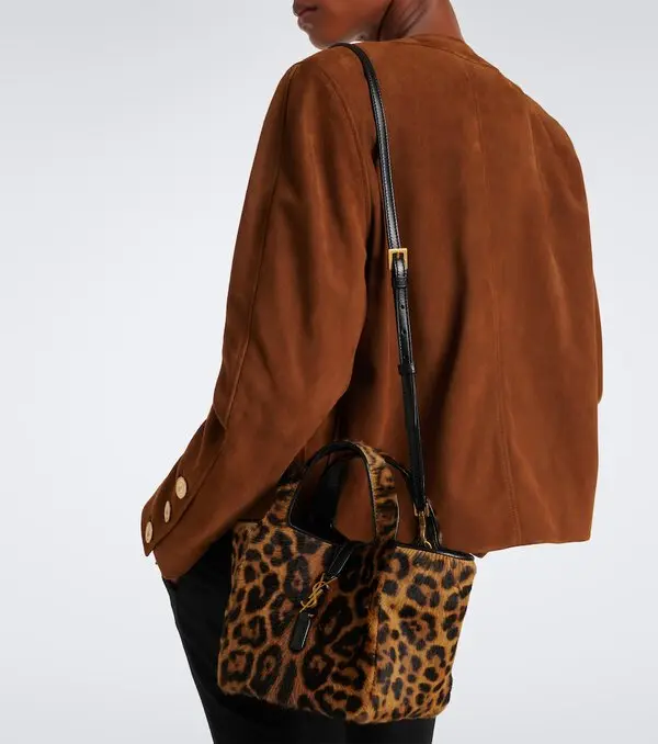 Saint Laurent Le 5 A 7 Bea Baby Calf Hair Top-handle Bag