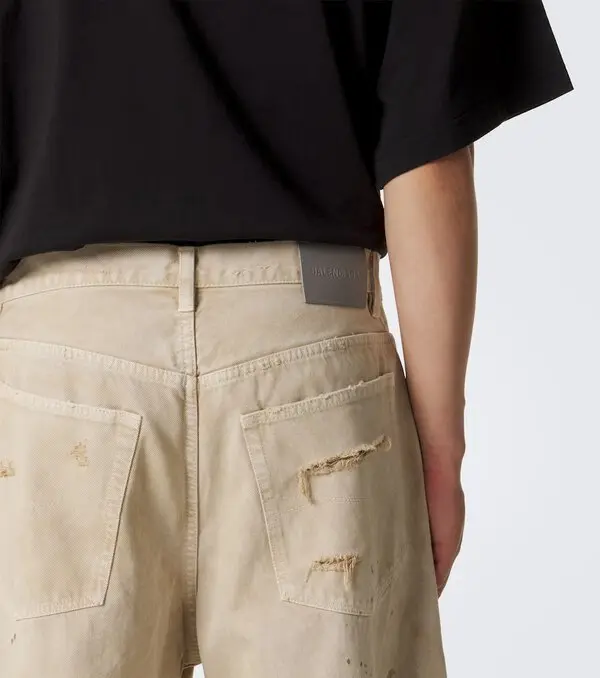 Balenciaga Distressed Wide-leg Jeans