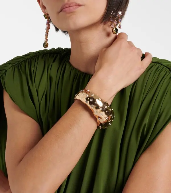 SELF-PORTRAIT Crystal-embellished Cuff Bracelet