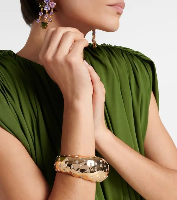SELF-PORTRAIT Crystal-embellished Cuff Bracelet