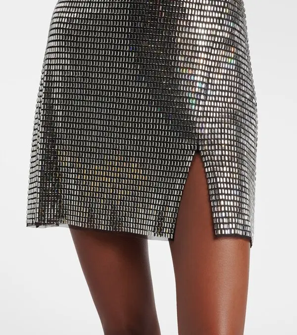 SELF-PORTRAIT Rhinestone-embellished Minidress