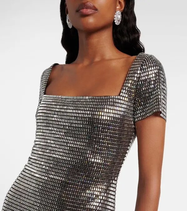 SELF-PORTRAIT Rhinestone-embellished Minidress