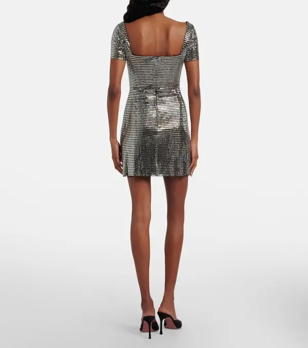 SELF-PORTRAIT Rhinestone-embellished Minidress