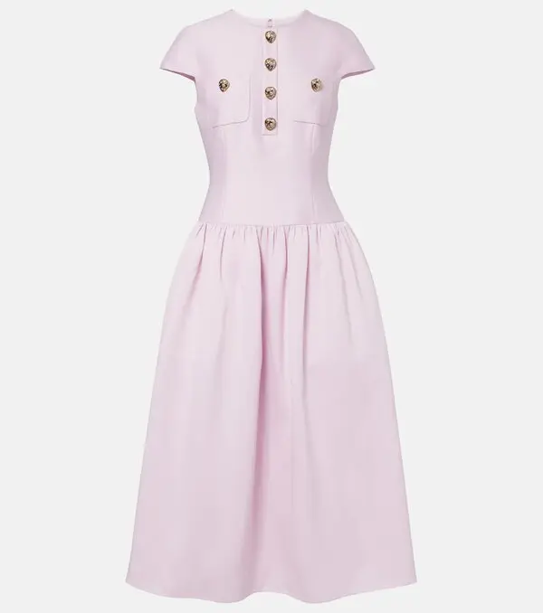 SELF-PORTRAIT Taffeta Midi Dress