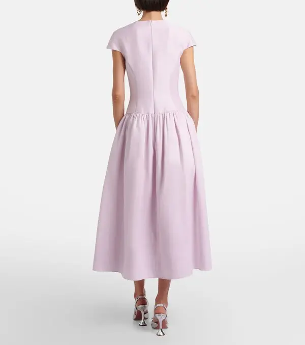 SELF-PORTRAIT Taffeta Midi Dress