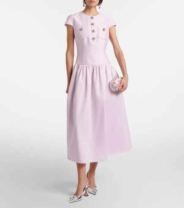 SELF-PORTRAIT Taffeta Midi Dress