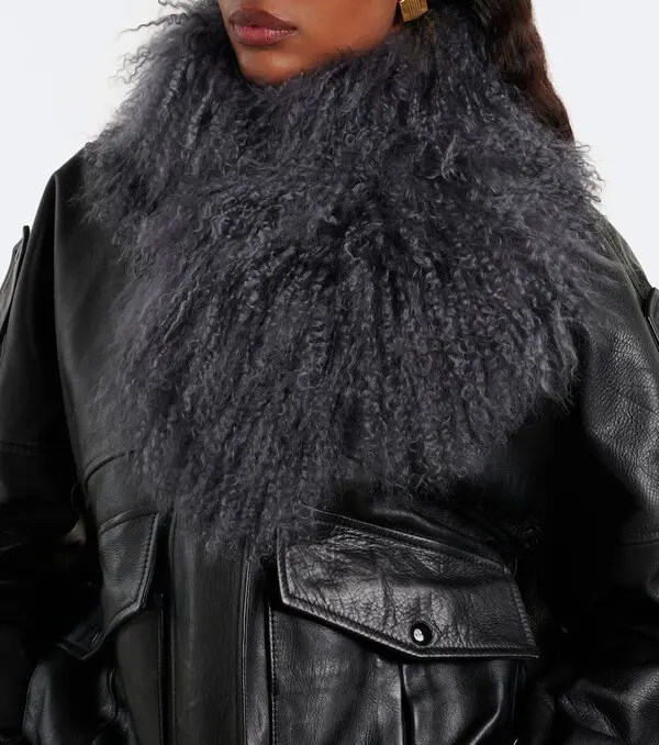 YVES SALOMON Shearling Scarf