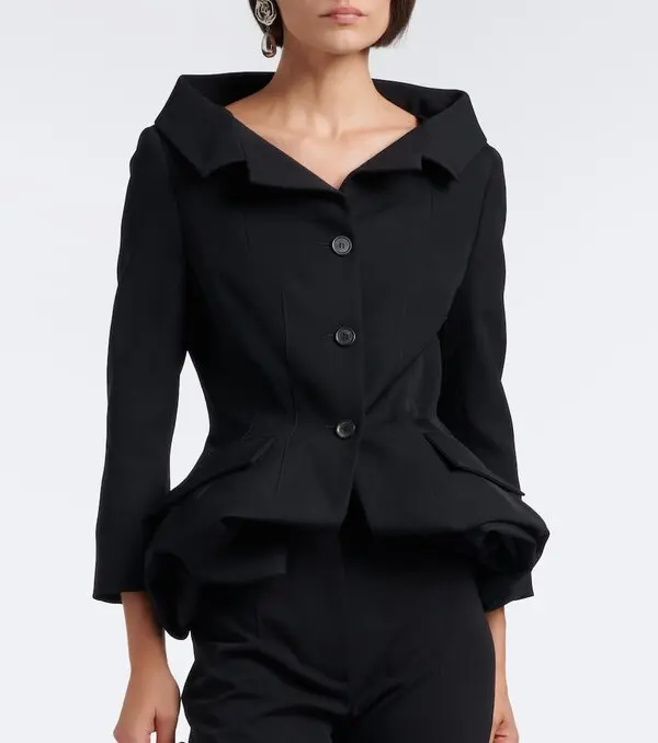 Magda Butrym Peplum Wool Blazer