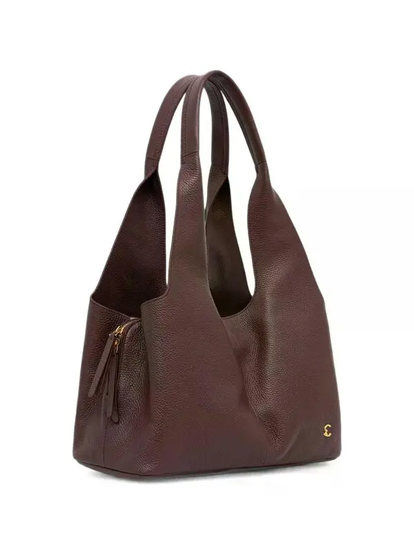 COCCINELLE Grained Leather Tote Bag - Brown