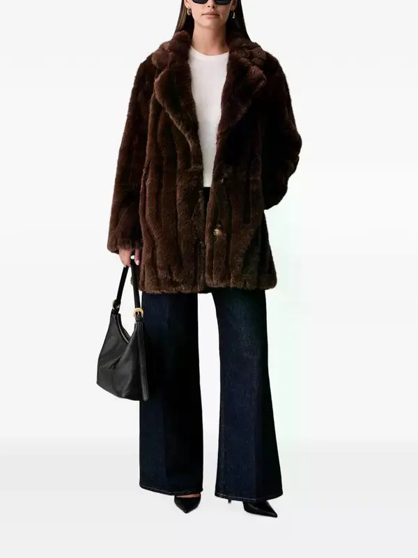 Joseph Ribkoff Faux-fur Notch-lapels Coat